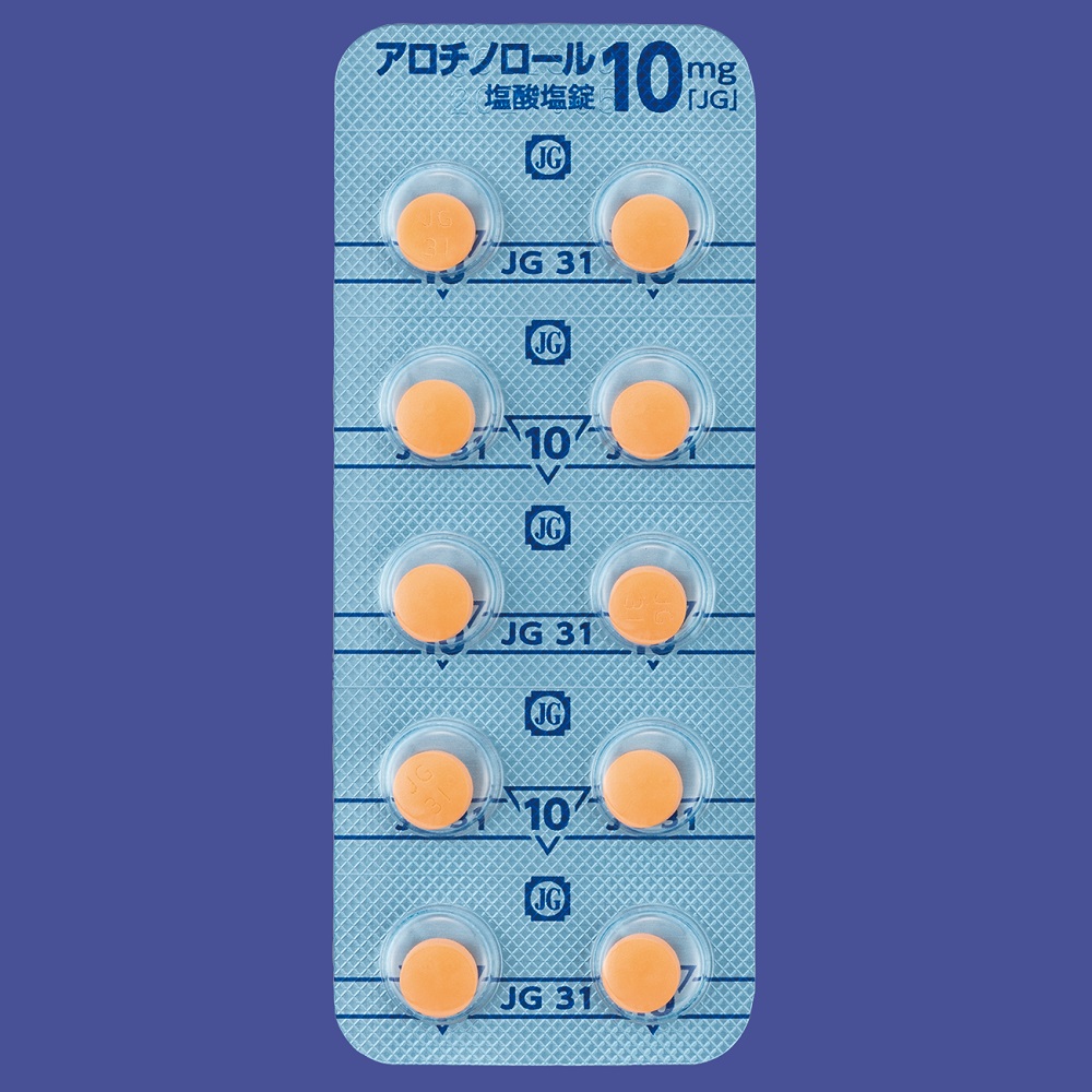 アロチノロール塩酸塩錠10mg「JG」 ｜ 製品検索 ｜ 日本ジェネリック株式会社